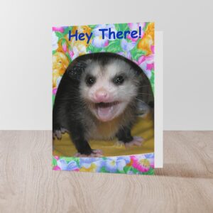 CafePress Possum/Opossum Birthday Card Folded Greeting Card Glossy