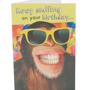 Birthday Card for Men - Funny Birthday Card for Him - Monkey Birthday Card