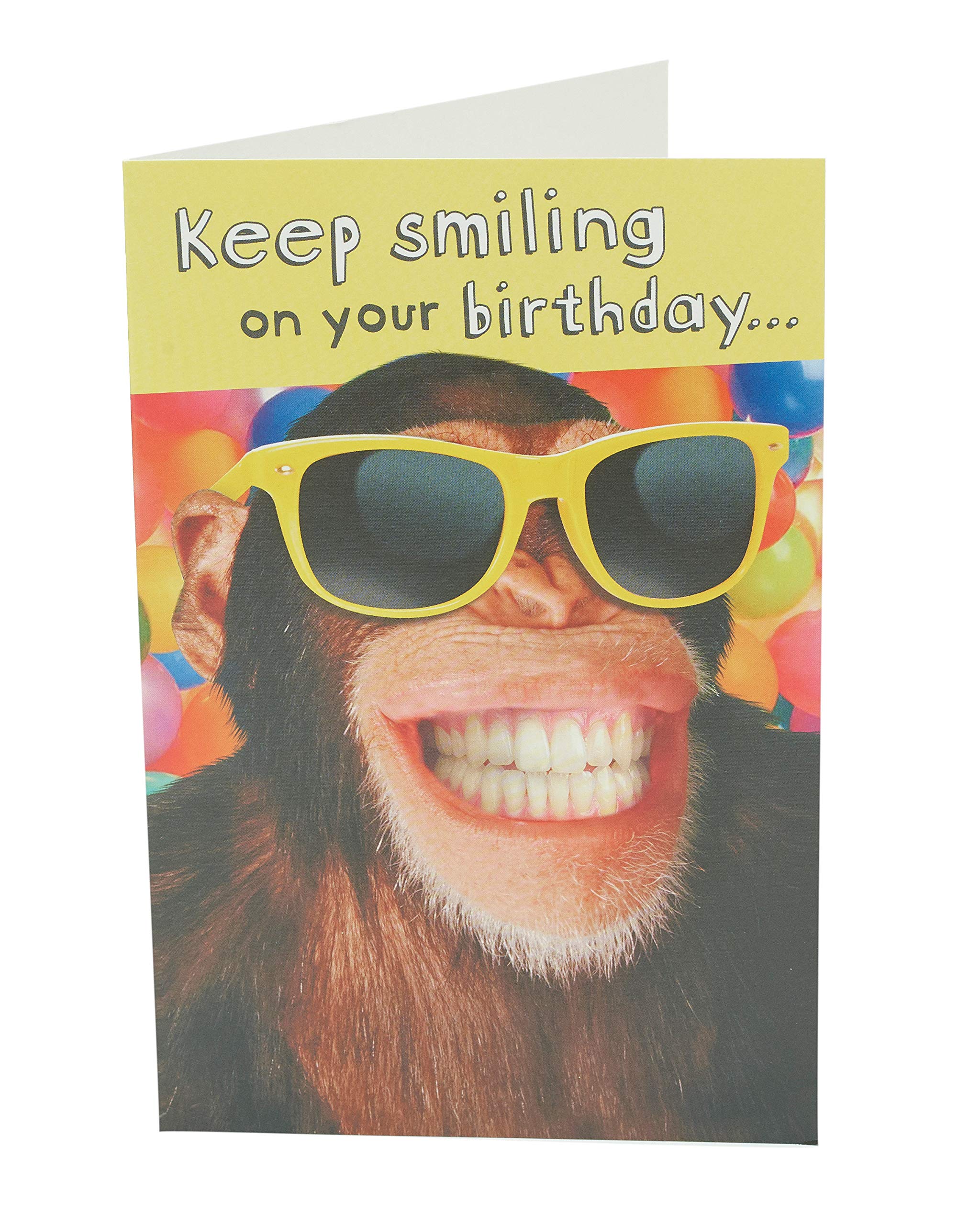 Birthday Card for Men - Funny Birthday Card for Him - Monkey Birthday Card