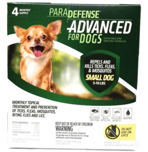 para defense advanced 5-10 lb dog pet flea control supply, small