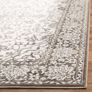 SAFAVIEH Noble Collection Area Rug - 5'1" x 7'6", Brown & Creme, Distressed Viscose Design, Ideal for High Traffic Areas in Living Room, Bedroom (NBL659-5280)