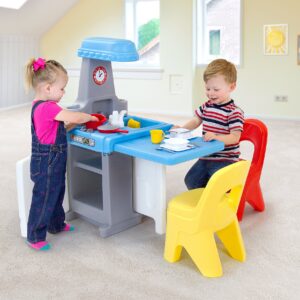 Simplay3 Play Around Chairs (2 Pack) - Hot Tamale Red and Lemon Yellow