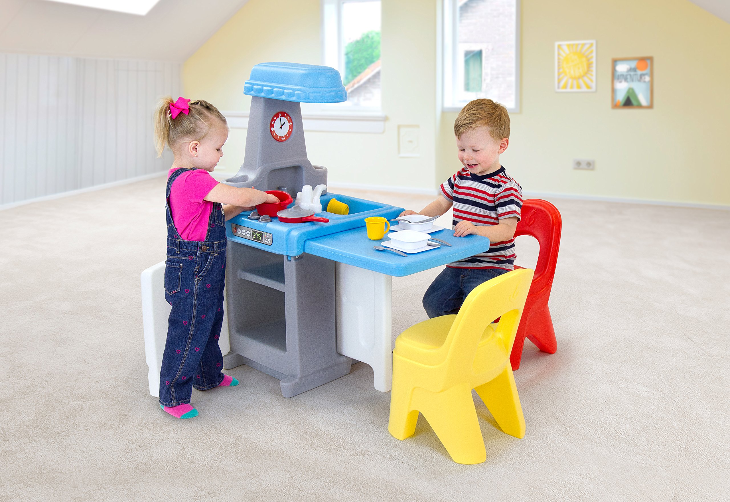 Simplay3 Play Around Chairs (2 Pack) - Hot Tamale Red and Lemon Yellow