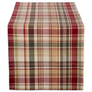 dii give thanks plaid fall table decor, autumn & thanksgiving tabletop linens, 14x72 table runner