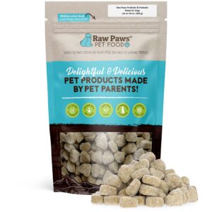 raw paws natural dog probiotic supplement with prebiotics, 10-oz/100-ct - usa made daily probiotic for dogs soft chew - treat diarrhea in dogs, yeast, dog breath & gas with our canine probiotic chews