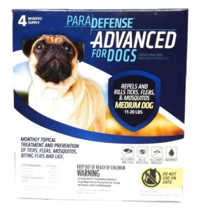 para defense advanced 11-20 lb dog pet flea control supply, medium