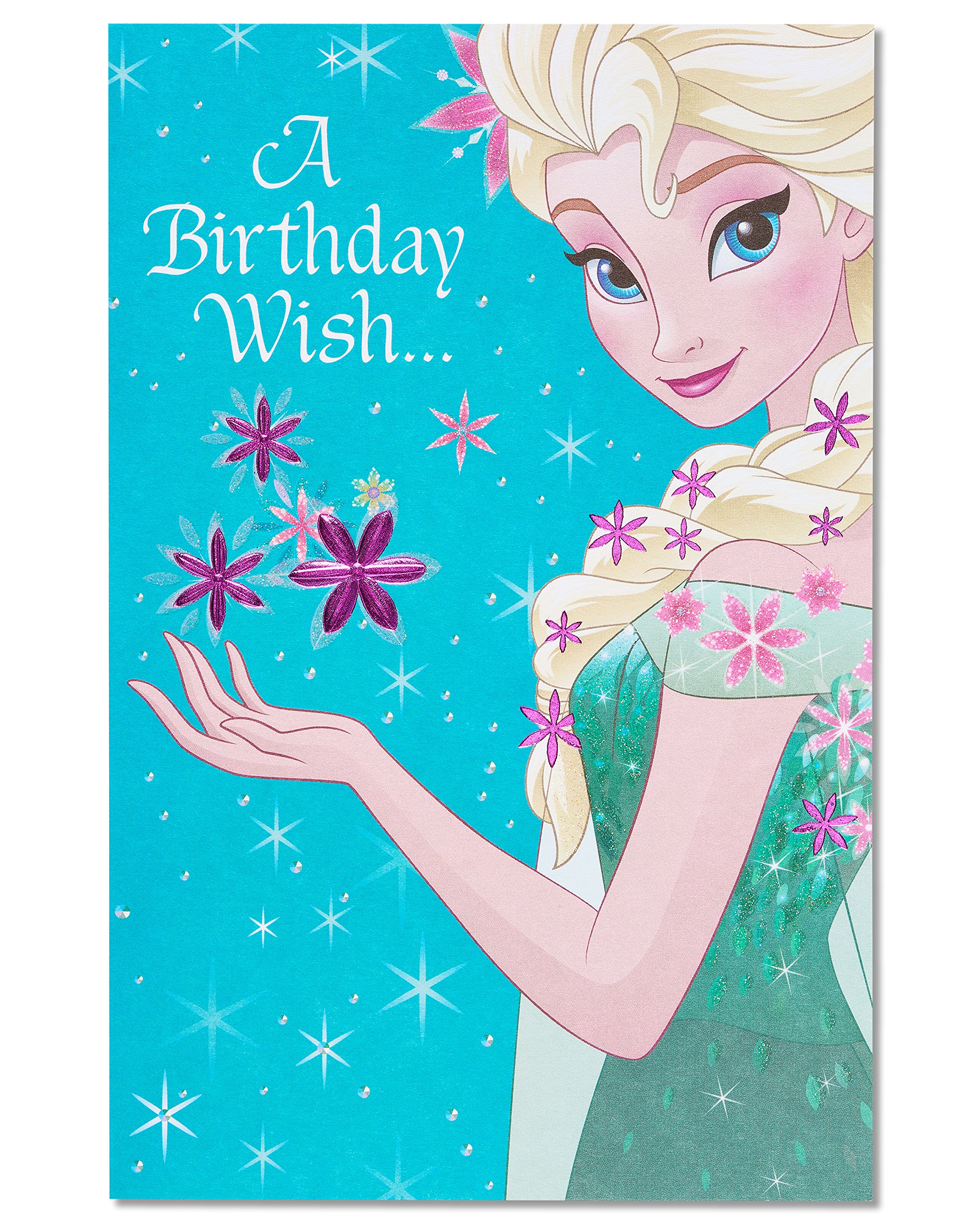 American Greetings Birthday Card for Kids (Frozen, Queen Elsa)