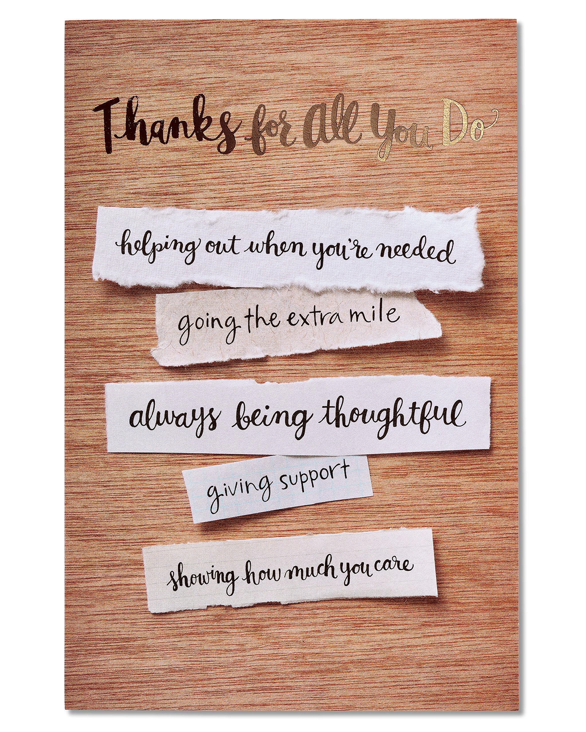 American Greetings Thank You Card (Appreciated)