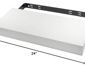 Federal Brace Designer Floating Shelf Proudly Made in America (White, 40x10x3.25)