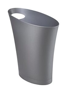 skinny trash can [set of 6] color silver6