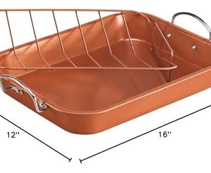 Copper H-02725-WV Turkey Roaster Pan, Size, One Color