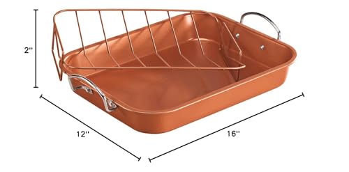 Copper H-02725-WV Turkey Roaster Pan, Size, One Color