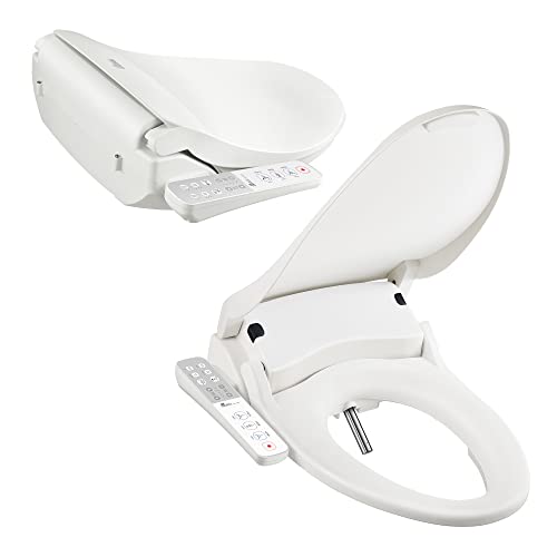 Bio Bidet Slim ONE Smart Toilet Seat in Elongated White with Stainless Steel Self-Cleaning Nozzle, Nightlight, Turbo Wash, Oscillating, and Fusion Warm Water