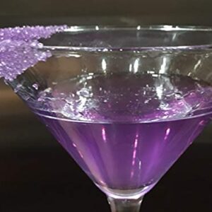 Snowy River Purple Cocktail Sugar - Kosher Certified Naturally Colored Purple Cocktail Rimmer (8oz, Medium Crystal)