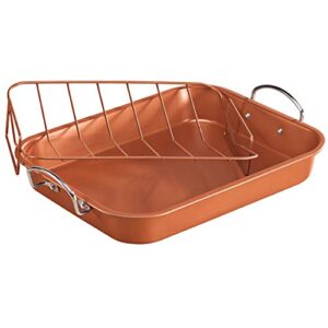 copper h-02725-wv turkey roaster pan, size, one color