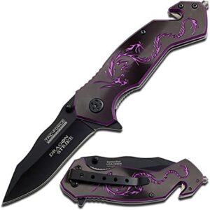 CENTAWAVE Tac-Force Folding Knife PURPLE DRAGON