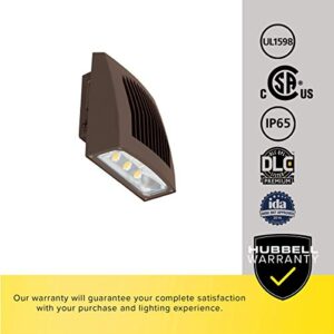 Hubbell Outdoor Lighting SG2-50-PCU SG Sling Series Slender wallpack/floodlight, 51W, 120-277V, 5000K, Bronze