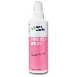 vet worthy anti-itch spray for dogs - soothing and fast-acting anti-itch spray for dogs (8 oz)