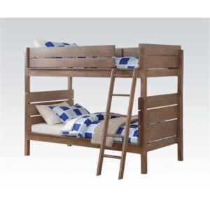 Acme Ranta Twin/Twin Bunk Bed in Antique Oak