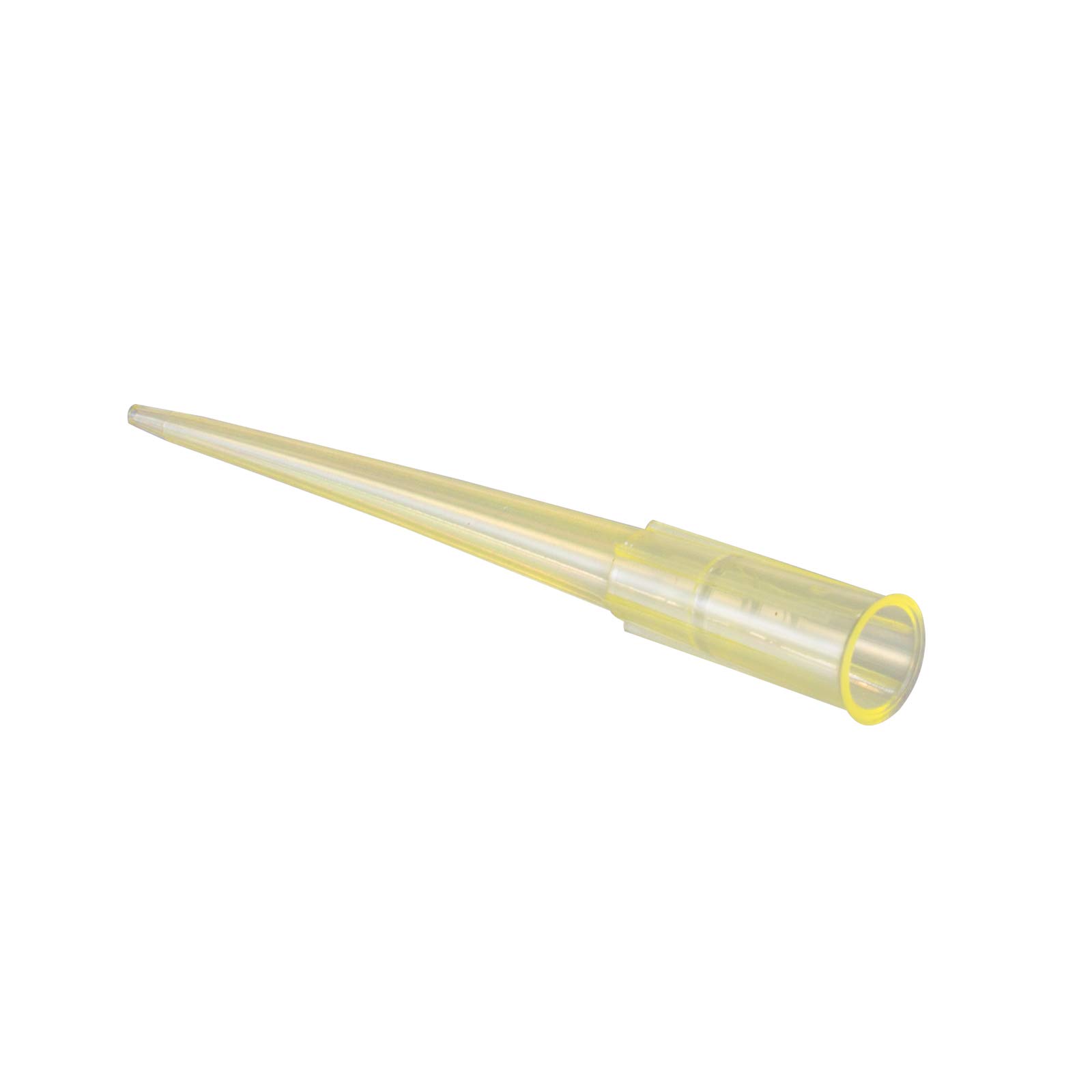 Eowpower 1000 Pieces Clear Yellow 200 ul Laboratory Lab Plastic Liquid Pipette Pipettor Tips