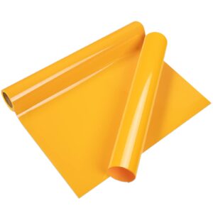 vinyl frog heat transfer vinyl roll htv vinyl - 12"x5ft yellow iron on vinyl for t-shirts, heat press vinyl for diy craft designs (yellow)