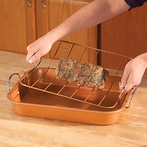 Copper H-02725-WV Turkey Roaster Pan, Size, One Color