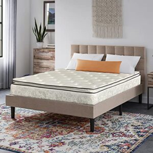 Continental Sleep 10-Inch Medium Plush Pillowtop Innerspring Mattress, Full XL, Beige