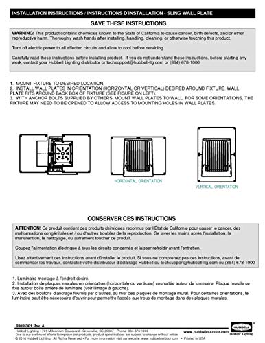 Hubbell Outdoor Lighting SG2-50-4K-PCU SG Sling Series Slender wallpack/floodlight, 51W, 120-277V, 4000K, Bronze, 51W/120-277V/4000K