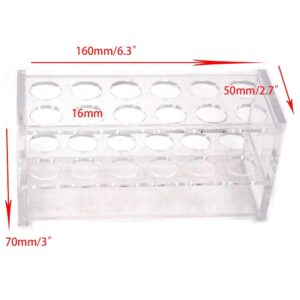 Driak Acrylic Clear Test Tube 12 Sockets Centrifuge Tube Rack Holder for 10ML Test Tubes