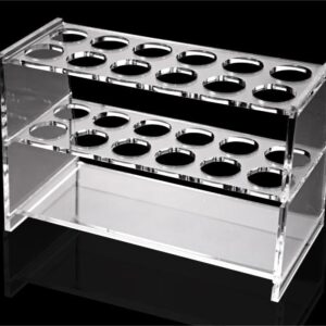 Driak Acrylic Clear Test Tube 12 Sockets Centrifuge Tube Rack Holder for 10ML Test Tubes