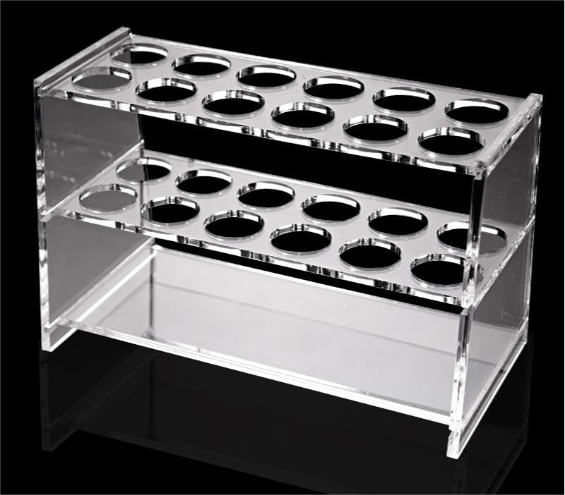 Driak Acrylic Clear Test Tube 12 Sockets Centrifuge Tube Rack Holder for 10ML Test Tubes