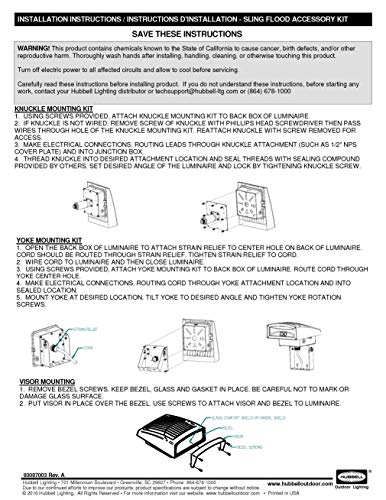 Hubbell Outdoor Lighting SG2-50-4K-PCU SG Sling Series Slender wallpack/floodlight, 51W, 120-277V, 4000K, Bronze, 51W/120-277V/4000K