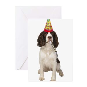 cafepress springer spaniel birthday party greeting cards folded greeting card matte