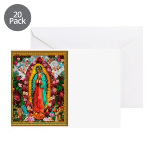 CafePress Our Lady Of Guadalupe Greeting Cards Greeting Card (20-pack), Note Card with Blank Inside, Birthday Card Matte