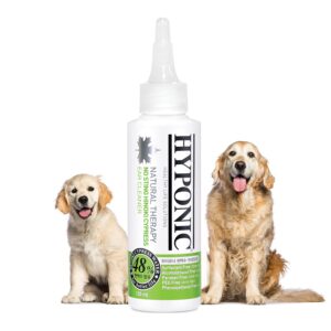 hyponic premium no-sting hinoki cypress ear cleaner (for all dogs) - dog ear cleaning solution, cleans and removes odors (4.06 oz)