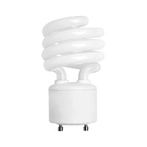 KOR (4 Pack) 13 Watt Mini Spiral - GU24 Base - (60W Equivalent) - T2 Mini-Twist - CFL Light Bulb (Warm White (2700K), CFL)