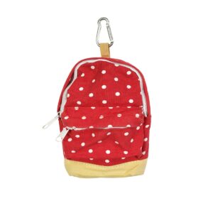 wrapables® mini backpack pencil case pouch, red