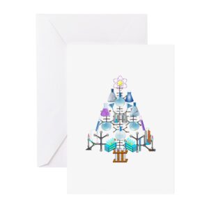 cafepress oh chemistry, oh chemist tree greeting cards greeting card (20-pack), note card with blank inside, birthday card glossy