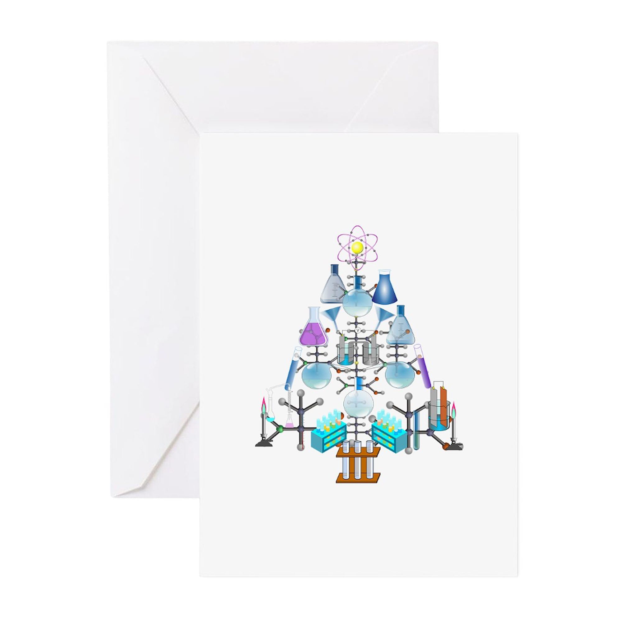 CafePress Oh Chemistry, Oh Chemist Tree Greeting Cards Greeting Card (20-pack), Note Card with Blank Inside, Birthday Card Glossy