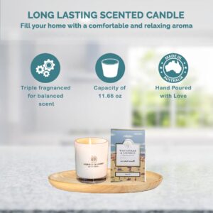 Wavertree & London Organic Beach Scent Soy Wax Candle | Non Toxic 100% Cotton Wick Triple Scented Pure Natural Soy Wax Candles, Hand Poured in Australia | 60 Hours Burning Time, 11.66 Oz