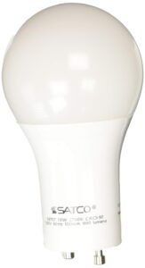 satco s9707 gu24 led light bulb a19, 2700k, dimmable, 4.31 inches, frosted white finish