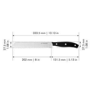 HENCKELS Knives Bread Knife, 8", Stainless Steel