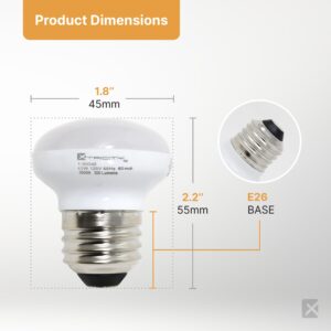 Xtricity R14 Dimmable LED Light Bulbs, E26 Base, 4.5W (40 Watt Equivalent), 3000k Soft White, 300 Lumens – Curio Cabinet Lighting, China Cabinet Lights - Mini Light Bulbs, RoHS Compliant (2 Pack)