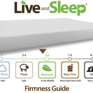 Live & Sleep Classic Twin Mattress - Memory Foam Mattresses - 12-Inch - Cooling Bed in a Box - Medium Plush Firmness, Advanced Support - CertiPUR Certified - Twin Size