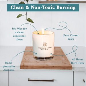 Wavertree & London Organic Beach Scent Soy Wax Candle | Non Toxic 100% Cotton Wick Triple Scented Pure Natural Soy Wax Candles, Hand Poured in Australia | 60 Hours Burning Time, 11.66 Oz