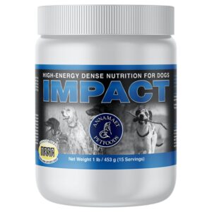 annamaet impact – high-energy dense nutrition supplement for dogs – helps support healthy weight in canine athletes, post-surgical dogs and dogs with fast metabolism - 1 lb