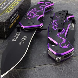 centawave tac-force folding knife purple dragon