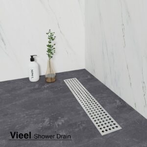 Naiture Brushed Stainless Steel 18" Vieel Linear Shower Drain