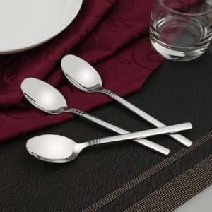 Fiazony 12-Piece Stainless Steel Teaspoon Dessert Spoons