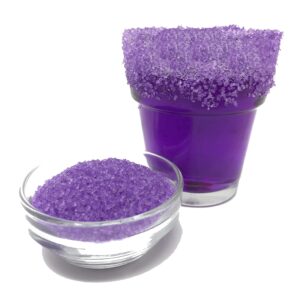 snowy river purple cocktail sugar - kosher certified naturally colored purple cocktail rimmer (8oz, medium crystal)